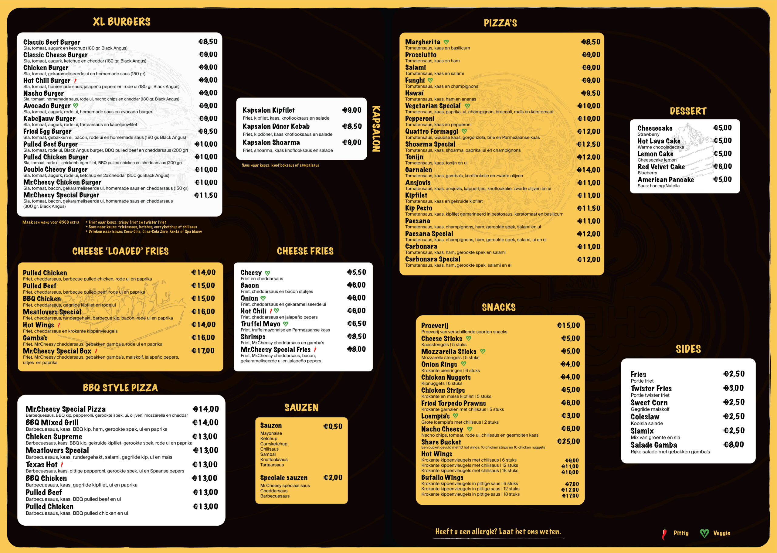 Menu – Mr. Cheesy